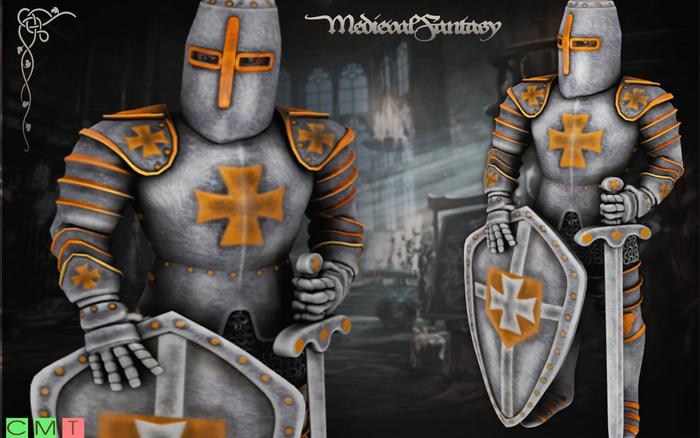 Second Life Marketplace - [MF]Knight templar armor display decor (boxed)